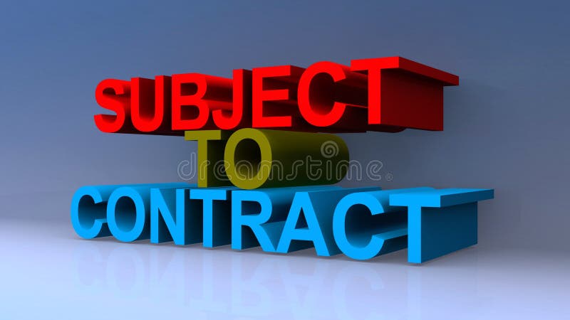 Subject To Contract on Blue Stock Illustration - Illustration of ...