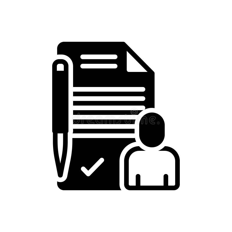 Black Solid Icon for Subjective, Individual and Content Stock Vector ...