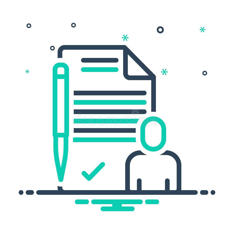 Mix Icon for Subjective, Individual and Content Stock Vector ...