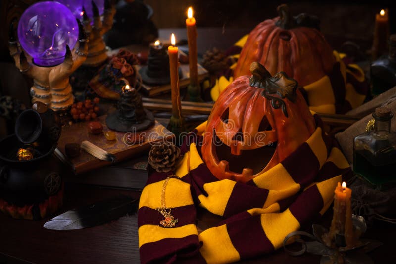 Magical Stuff on a Table, Wizard and Magic Concept Editorial ...