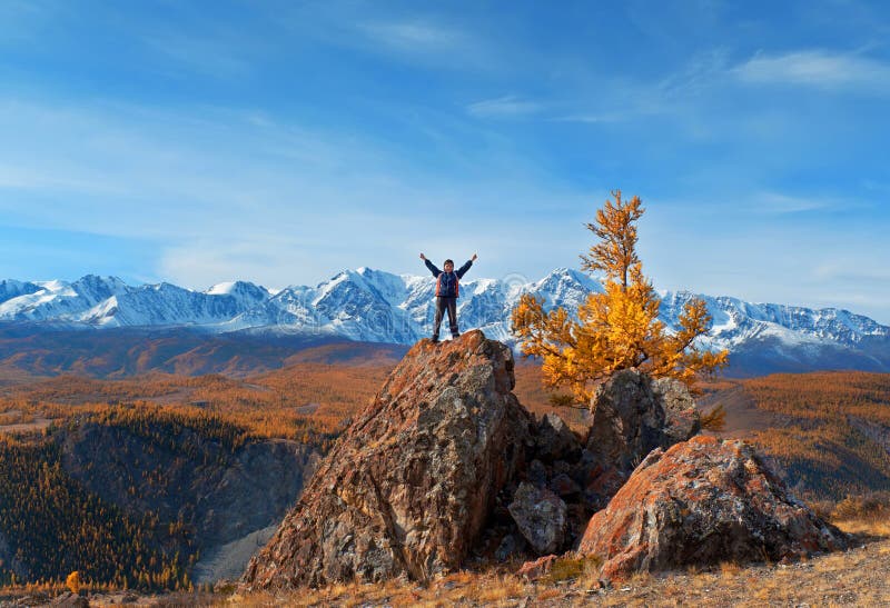 The Subjugator of Mountain Peaks Stock Image - Image of victory ...
