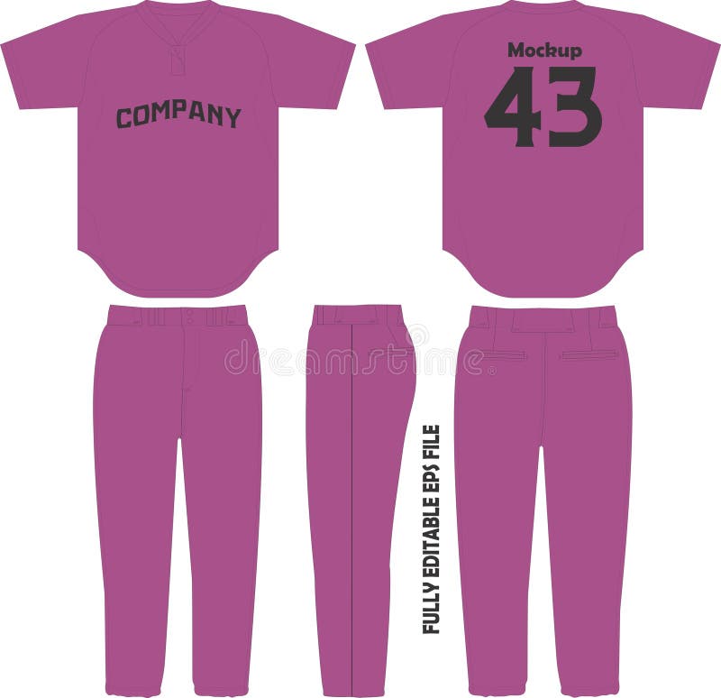 Sublimated Baseball Jersey Mock Ups Templates Stock Vector ...