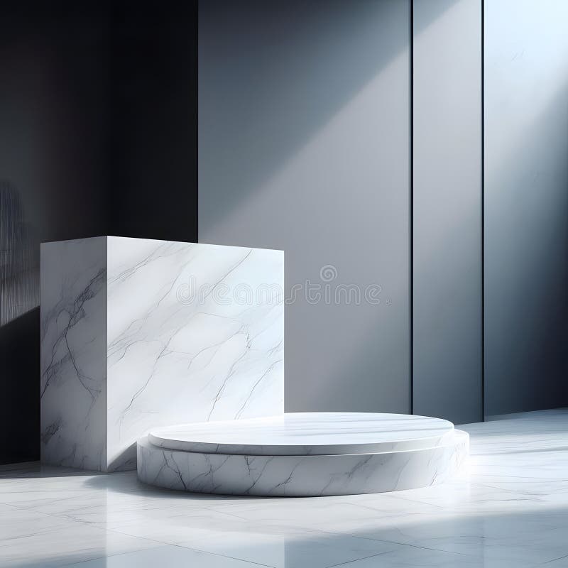 Sublime Marble Podium in Minimalist Design Stock Illustration ...