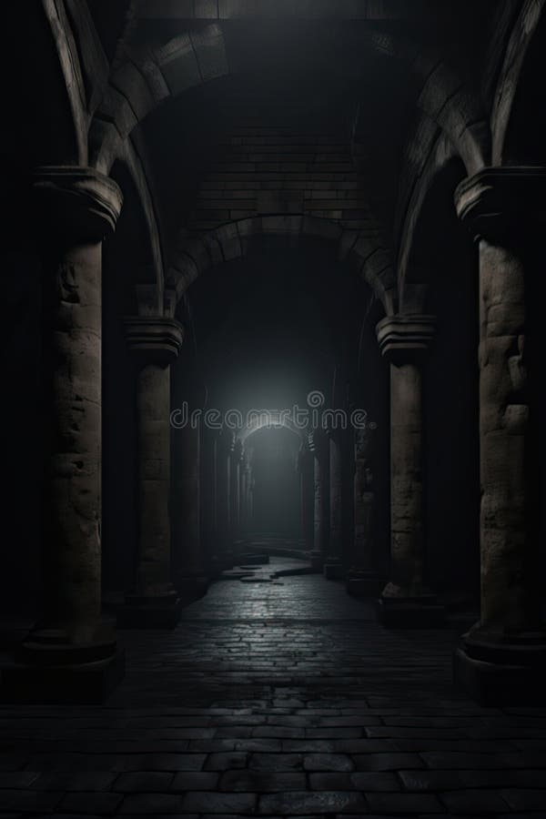 Subliminal Messaging, Liminal Space. Dark Cross Way Stock Illustration ...