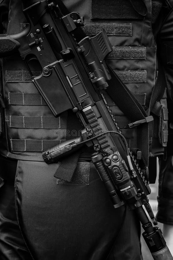 Submachine Gun Armed Forces Stock Image - Image of special, conflict ...