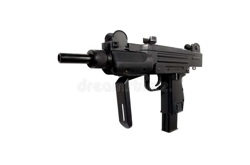 Submachine Gun isolated. stock photo. Image of army, swat - 89341166