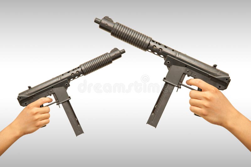 Submachine gun stock photo. Image of destruction, armor - 58705368