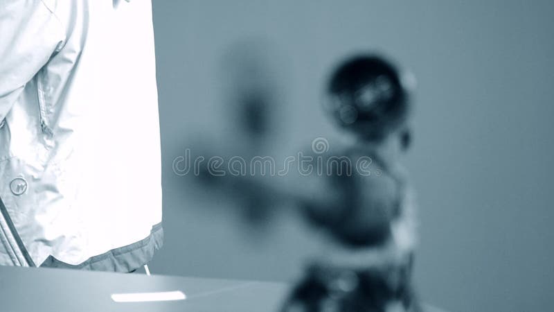 Submachine Gun on the Table Close-up Macro. Stock Video - Video of ...