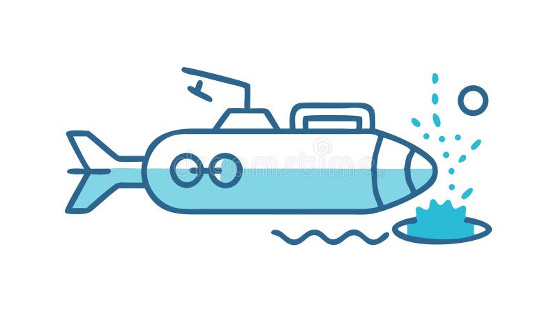 Submarine Breaching Surface. Dynamic Naval Ascent, Vector Design ...
