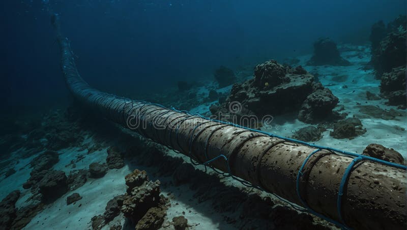 Submarine Cable Laying on Ocean Floor for Underwater Communication and ...