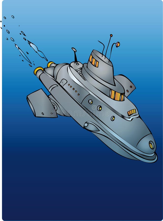 Submarine stock vector. Illustration of surveying, primary - 57075536