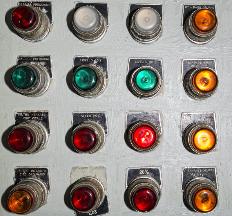 Old Nike Missile Control Panel with Dials and Lights Stock Photo ...