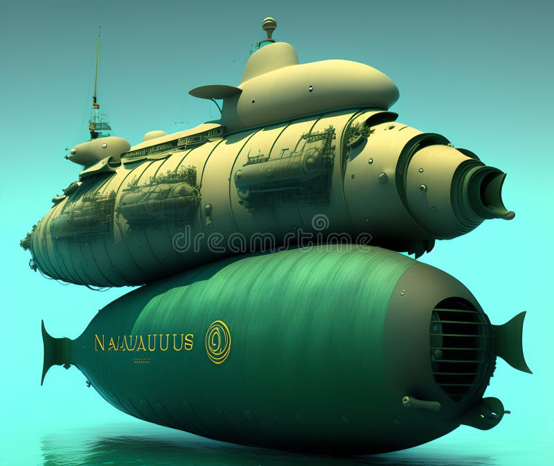 Submarine, Generative AI Illustration Stock Illustration - Illustration ...