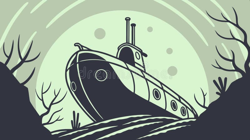 Submarine Emerging from Deep Water Vector, Vector Design Generative AI ...