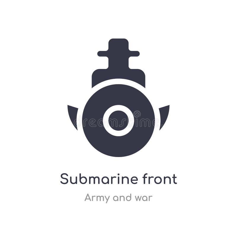 Submarine Front View Icon. Isolated Submarine Front View Icon Vector ...