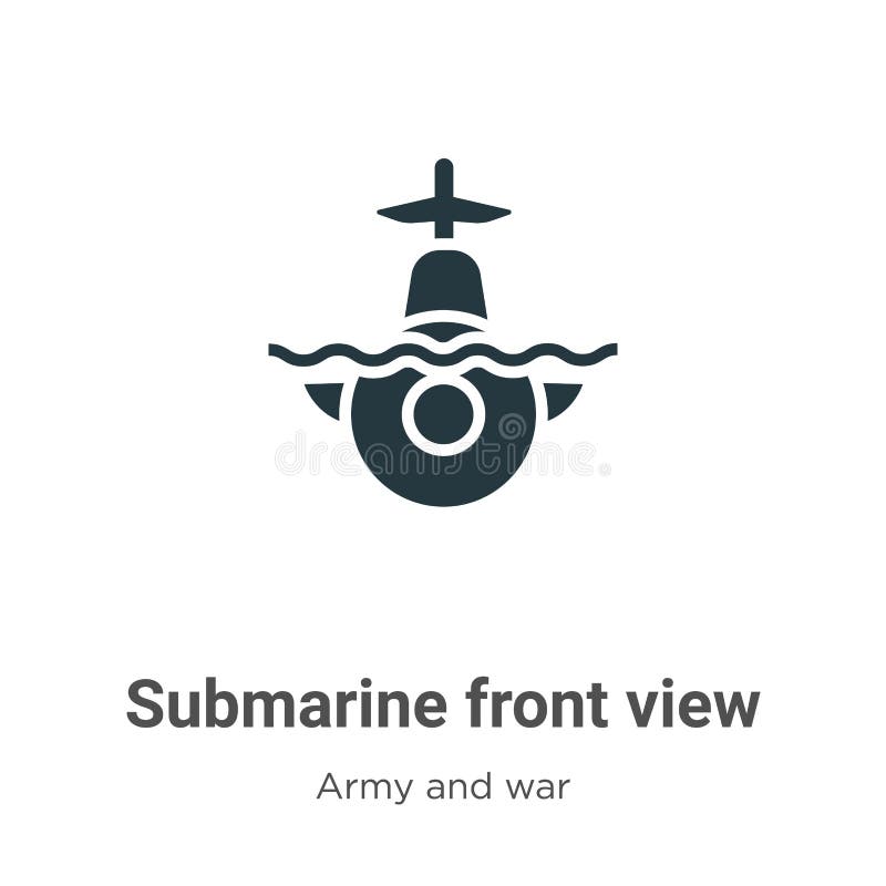 Submarine Front View Icon. Trendy Submarine Front View Logo Concept on ...