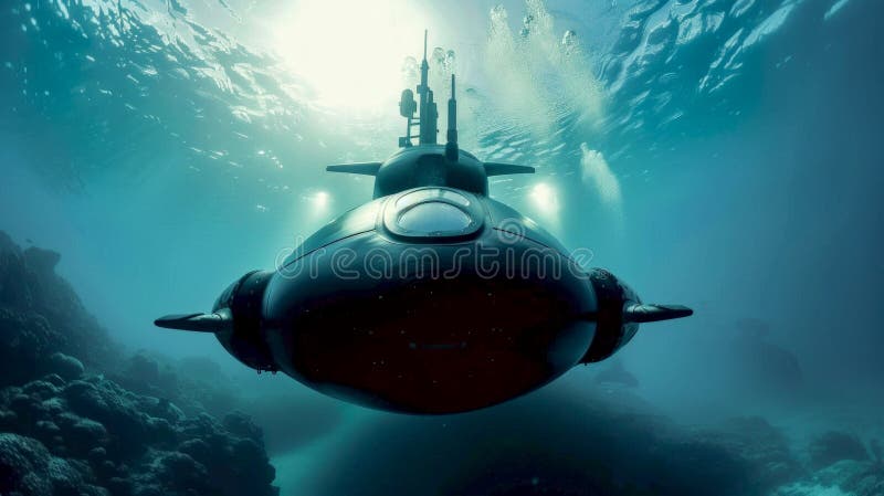 Underwater Submarine Maneuvering through Deep Blue Ocean Waters ...