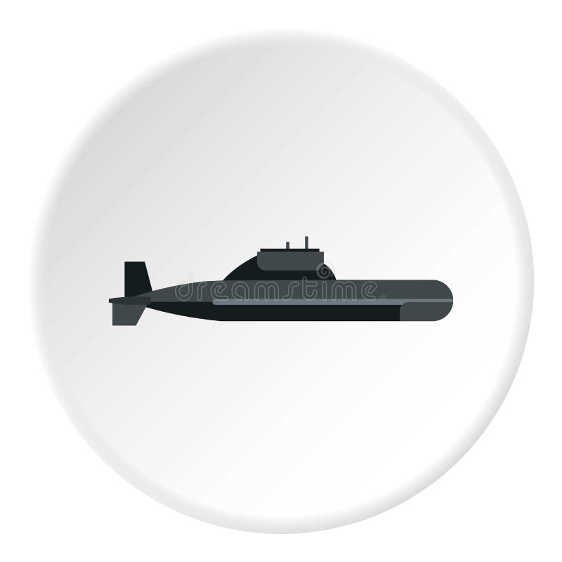 Submarine icon, flat style stock vector. Illustration of funny - 78853287