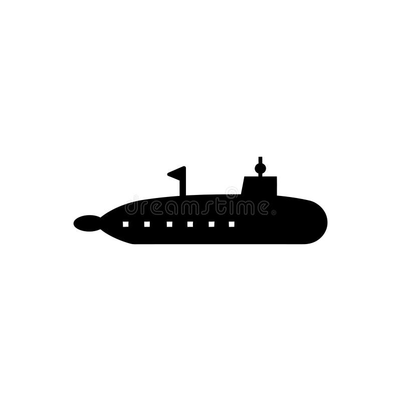 Submarine icon stock vector. Illustration of vessel - 303391652