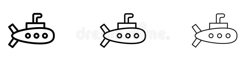 Submarine Icon Clipart Logotype Isolated Vector Illustration Stock ...