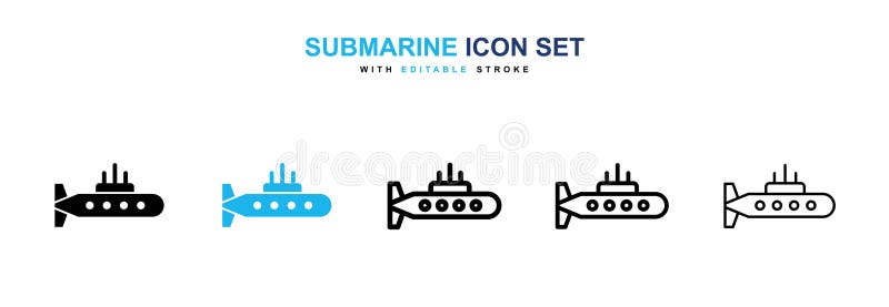 Submarine icon vector stock vector. Illustration of logo - 348442989