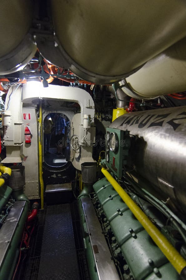 Navy Submarine Walkway Interior Stock Image Image Of