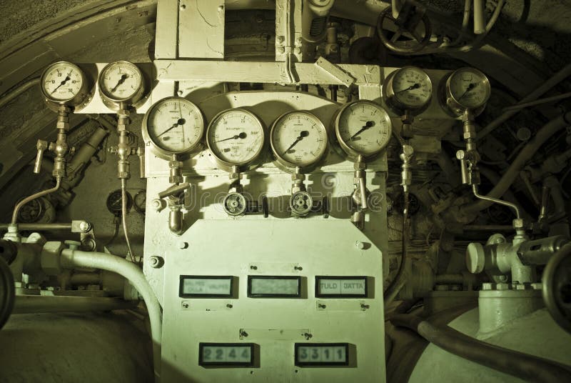 Submarine Machinery stock photo. Image of wwii, world - 4138768