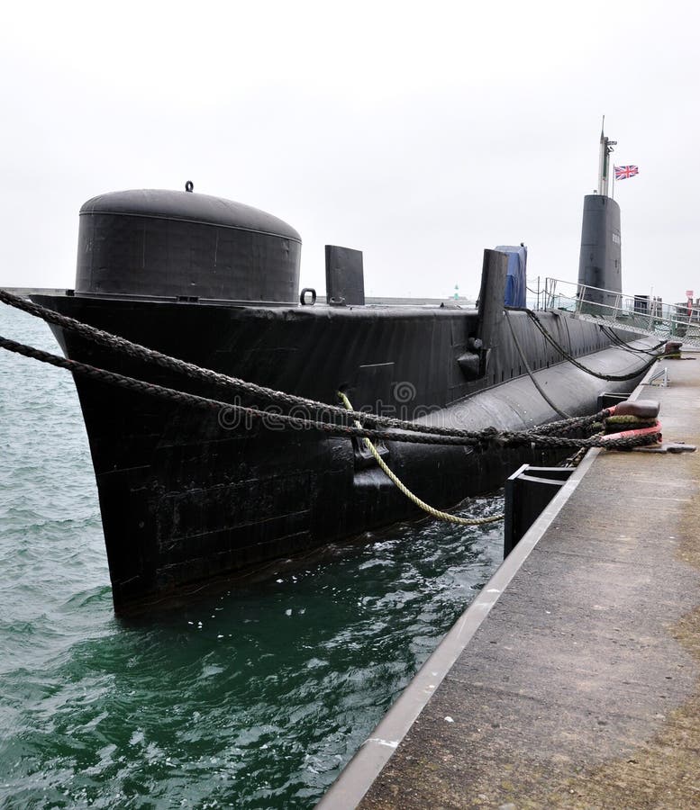 Submarine at Sea in the Dock Stock Image - Image of outdoor, weapon ...