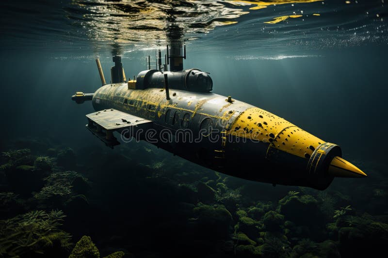 A Submarine for Sea and Ocean Research. Stock Image - Image of ship ...