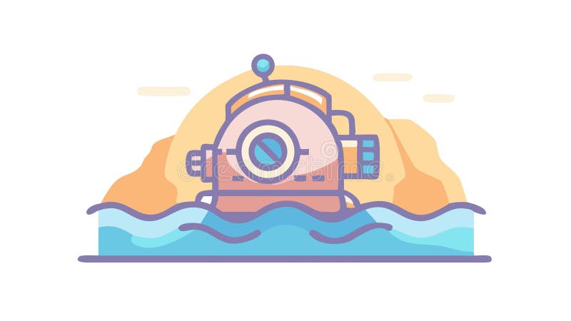 Submarine on Seabed Vector Illustration, Deep Ocean Research, Vector ...