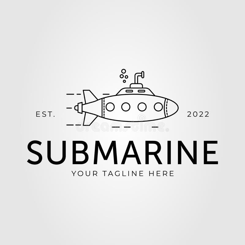 Submarine Ship or Sub Boat Logo Vector Illustration Design Stock Vector ...