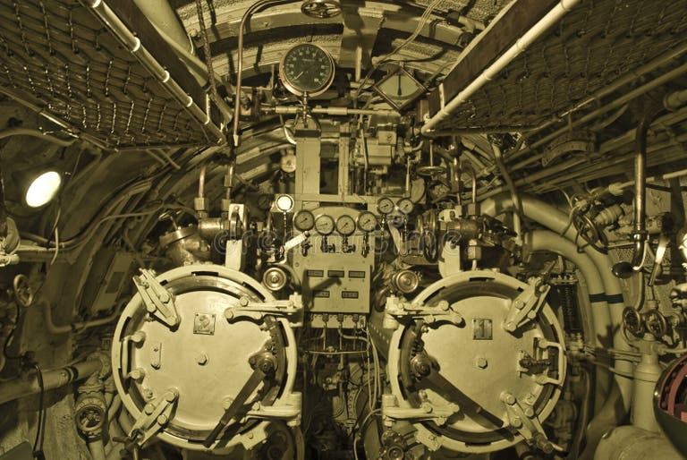 Submarine torpedo room stock photo. Image of navy, controls - 4138880