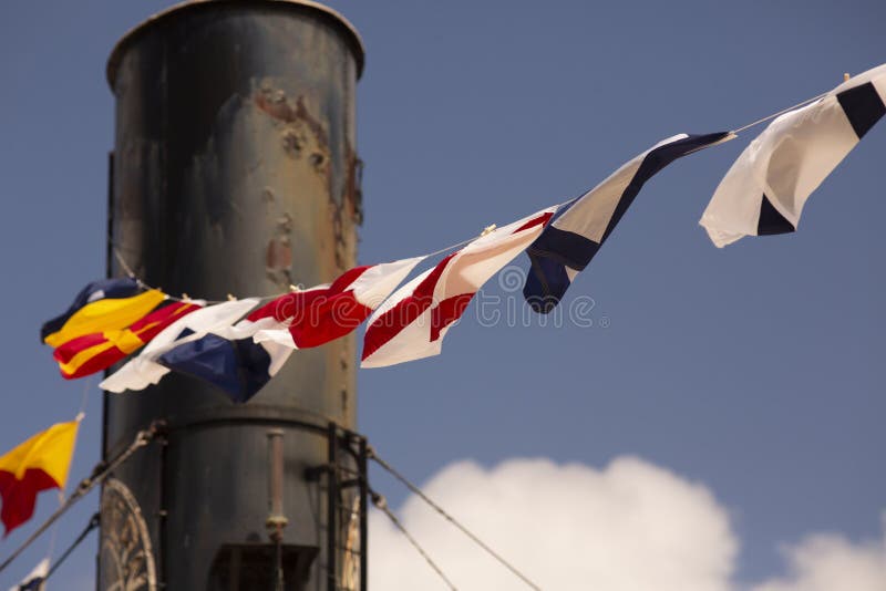 Submarine Tower with String of Flags Stock Image - Image of mast, fleet ...