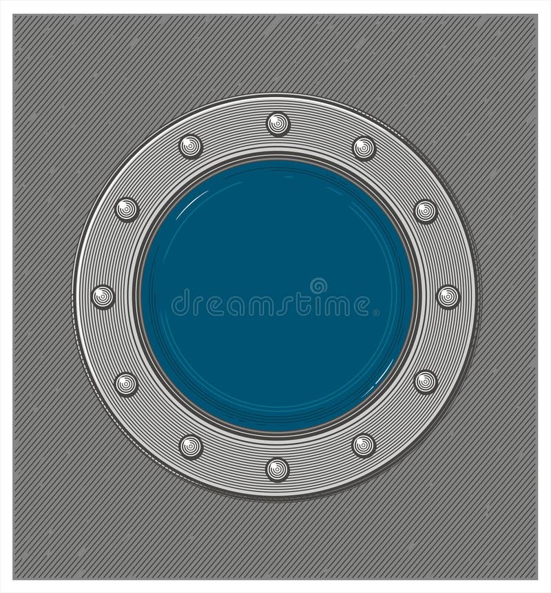 Submarine Window or Porthole with Underwater View Stock Vector ...