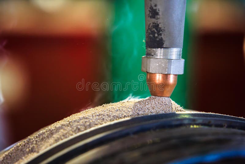 Submerge Arc Welding Process for Hard Surfacing Stock Image - Image of ...