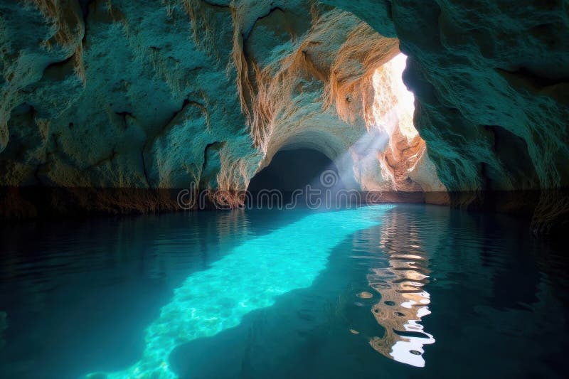 Submerged Cave, Echoing Silence, Crystal Clear Water, Cave, Reflection ...