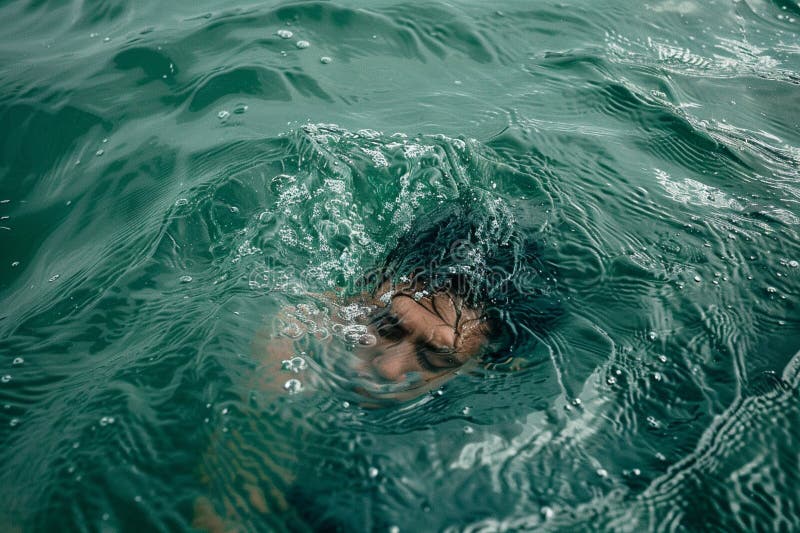 Submerged in the Deep stock illustration. Illustration of reflection ...