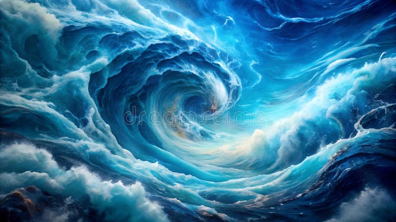 Submerged Dreams: an Abstract Dive into the Deep Ocean Blue AI ...