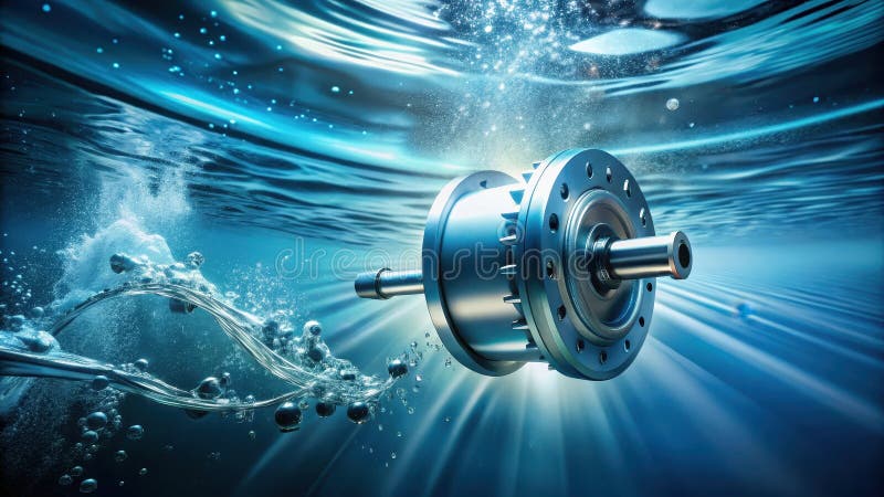 Submerged Mechanical Device Moving through Aquatic Environment with ...