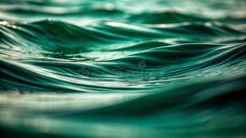 Submerged Perspective Teal Water Wave Abstract Stock Illustration ...