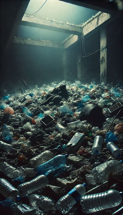 Submerged in Plastic: Humanity S Legacy of Waste Stock Illustration ...