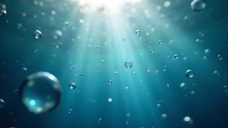 Submerged Serenity, Dancing Light through Water Stock Illustration ...