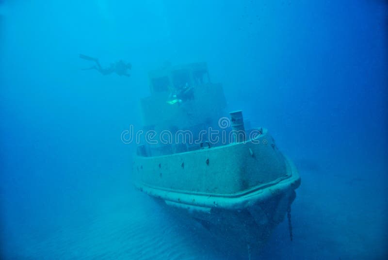 Submerged ship under water stock image. Image of natural - 105310663