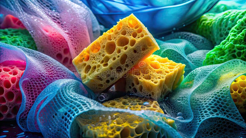 Submerged Sponge Forms an Abstract AIGenerated Still Life Exploring ...