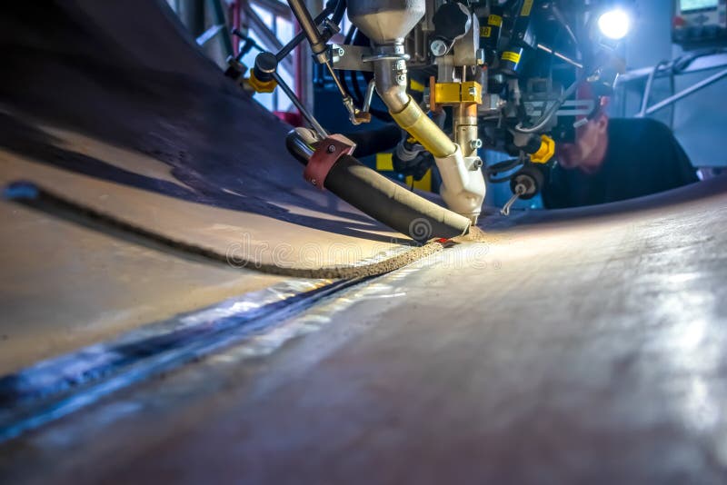 Submerged Welding. Automatic Welding. Automated Pipe Welding Process by ...