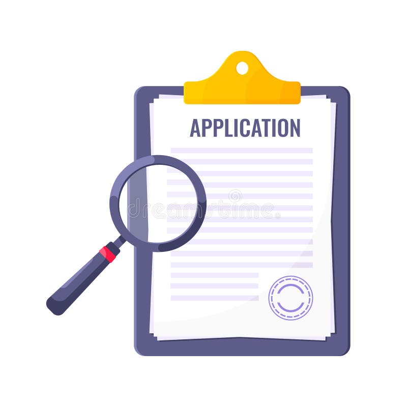 Submit Application Document Form Flat Style Design Icon Sign Vector ...