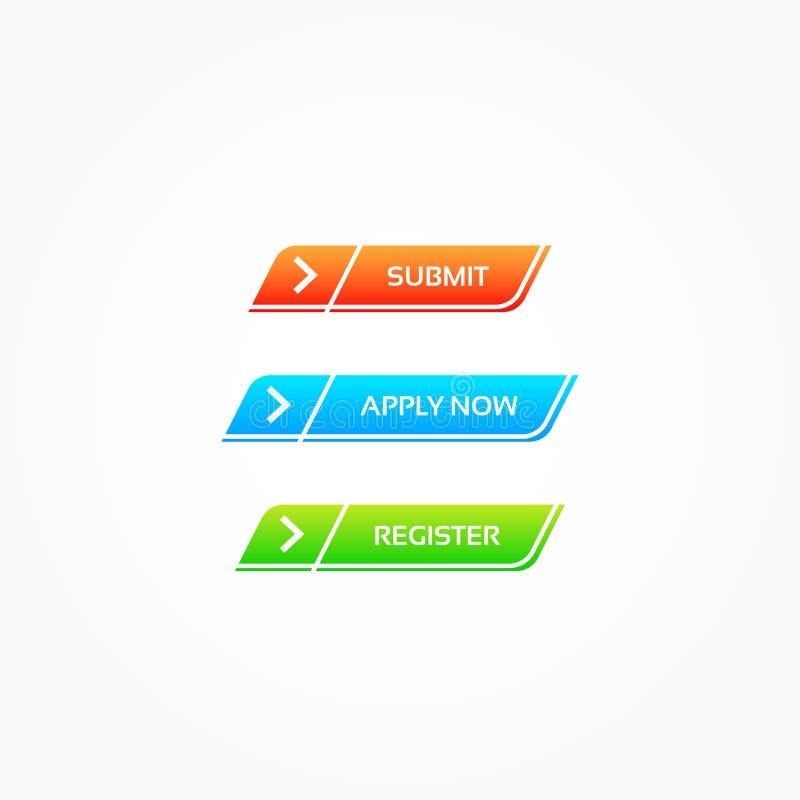 Register now buttons stock vector. Illustration of banner - 23553878
