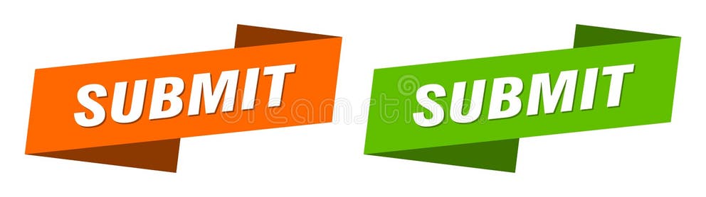 Submit Banner. Submit Ribbon Label Sign Set Stock Vector - Illustration ...