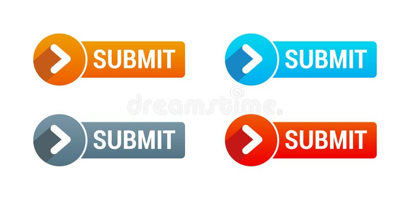 Submit Web Buttons Colorful on White Stock Vector - Illustration of ...