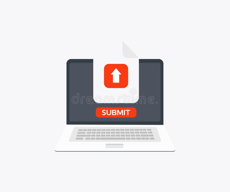 Submit File Application Register Send Concept Logo Design Upload